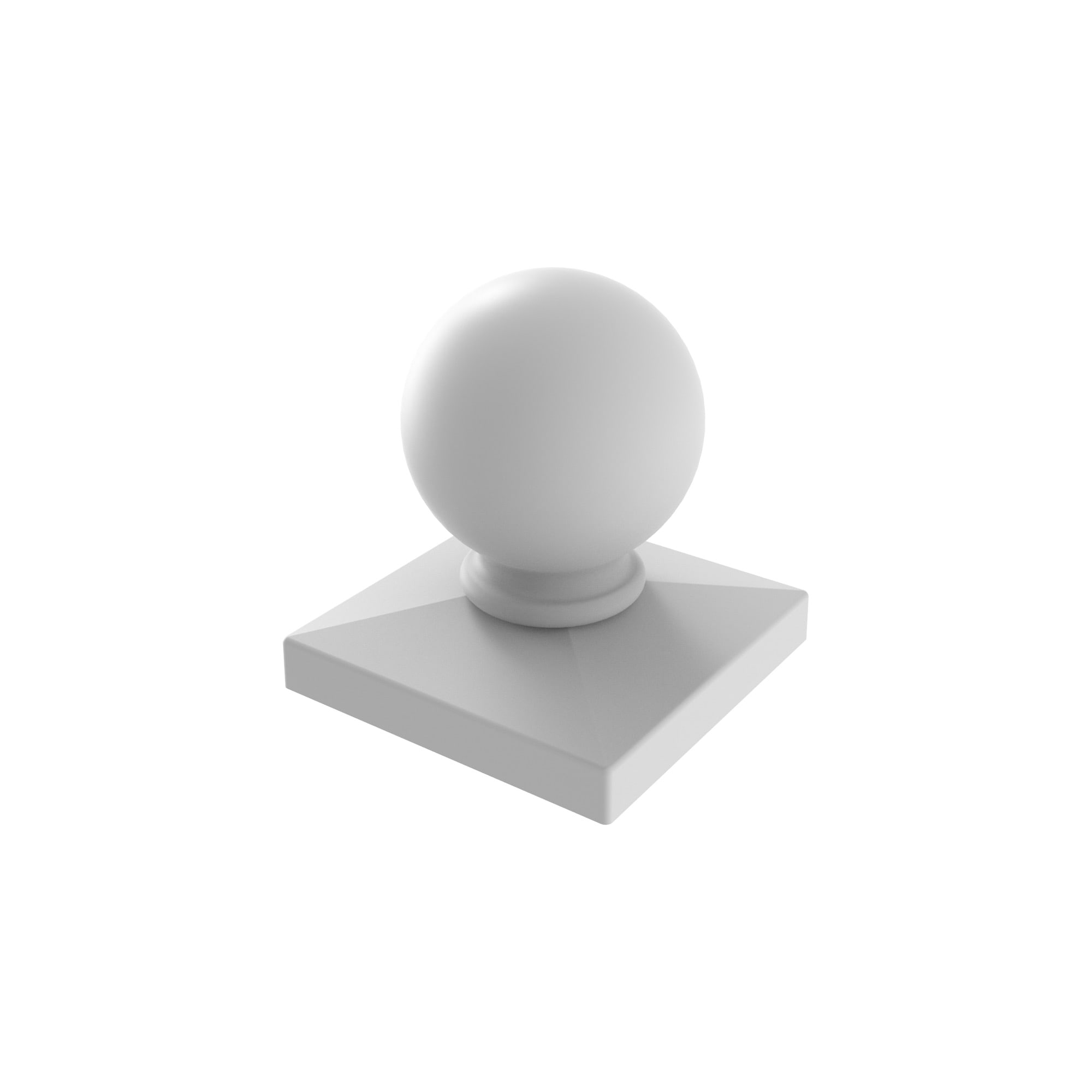 Square Base Ball Post Cap - 5" x 5" – FenceCenter